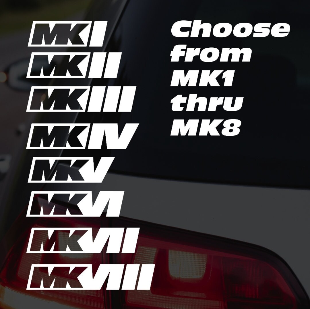 VW Vinyl Decal Sticker MK 1-8 Generation Logo GTI Golf Jetta - Etsy