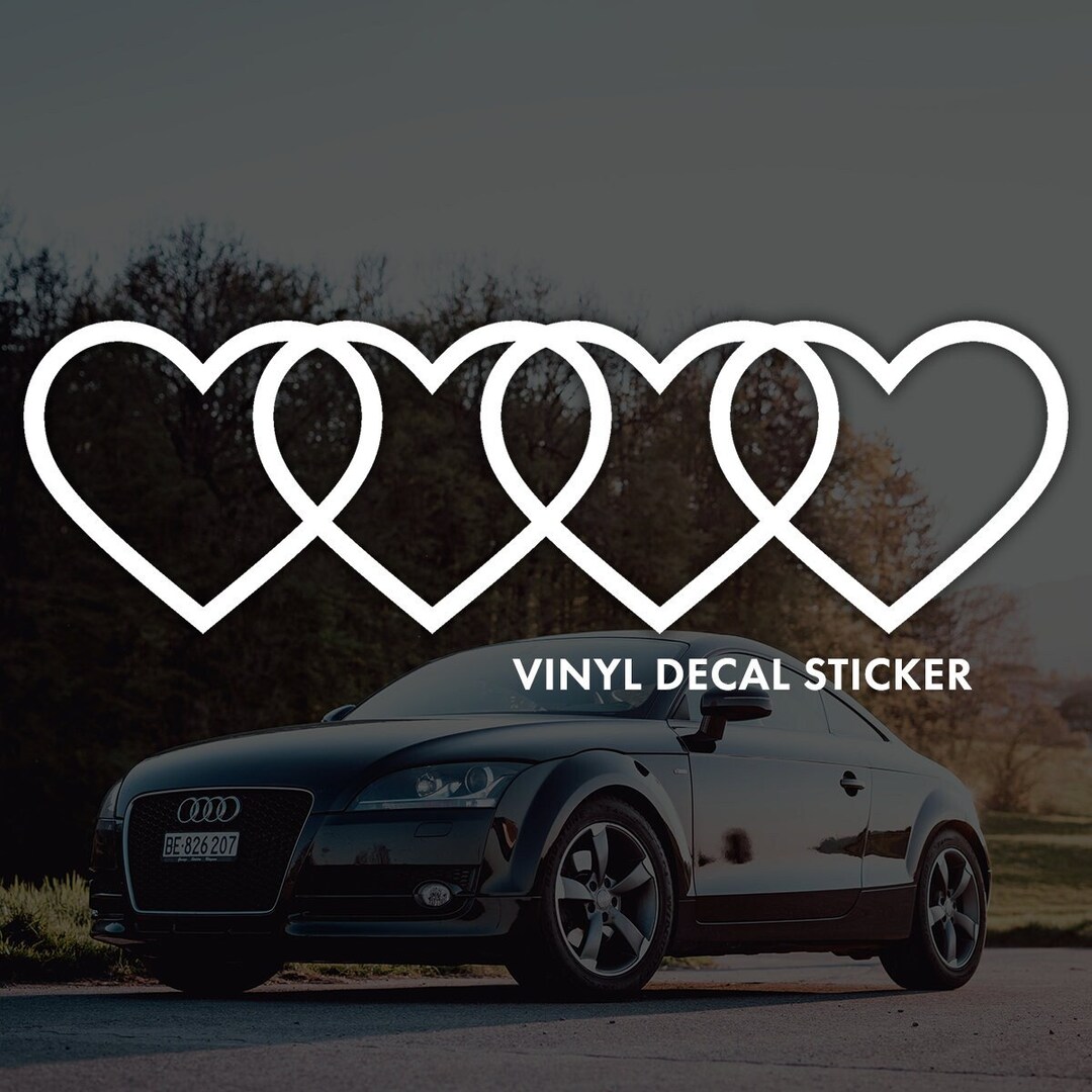 Audi Inspired Ring Hearts Logo Decal Sticker - Etsy Canada