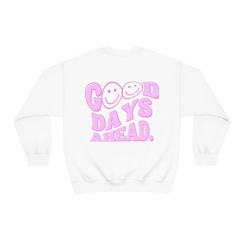 Pink Bubble Letters Good Days Ahead With Smiley Face Heavy - Etsy