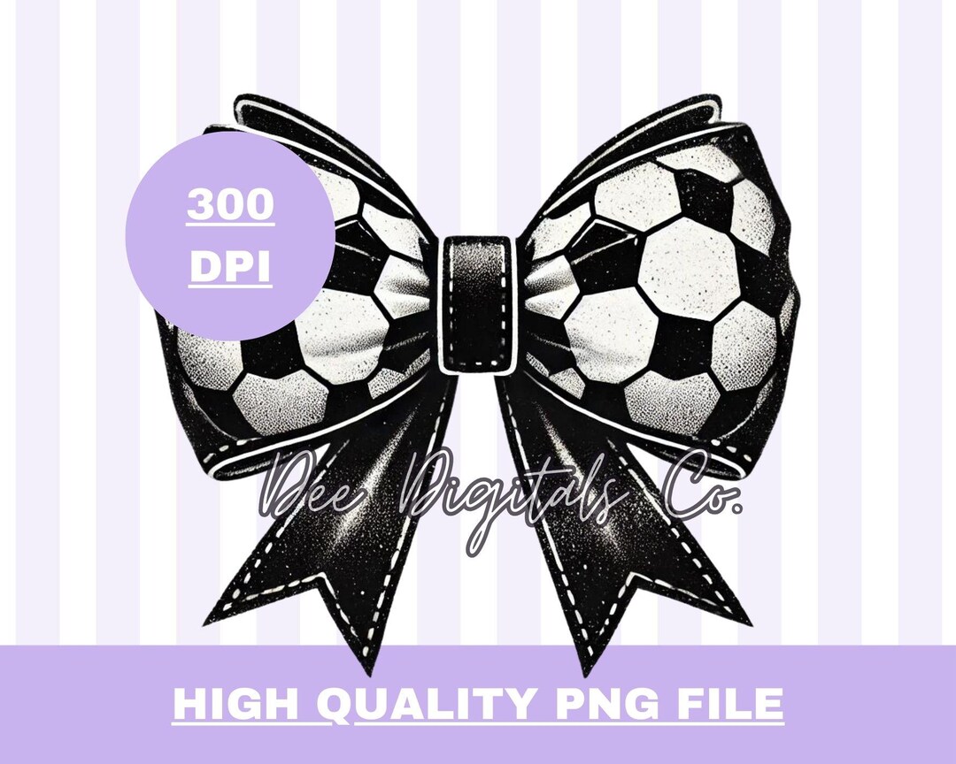 Soccer Coquette Bow for Sublimation, Coquette Bow for Sports, Cheer Bow ...