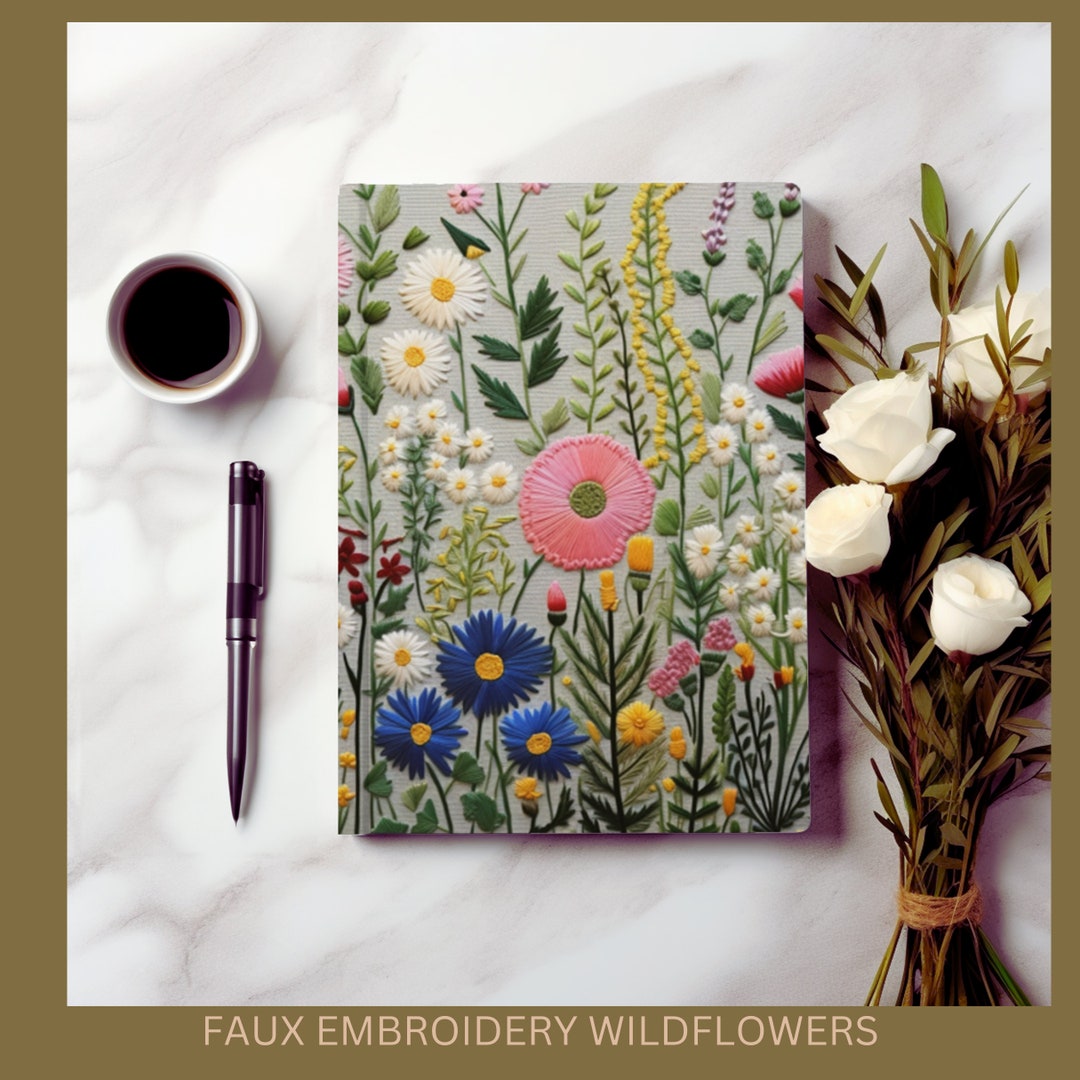 Floral Style Journal, Wildflower Design Diary, Artistic Notebook, Gift ...