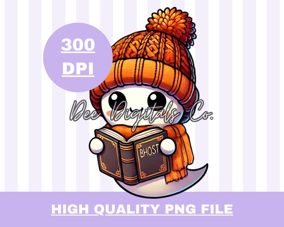 Digital Ghost Art, Ghost Design Png, Ghost Reading Book Png, Gothic ...