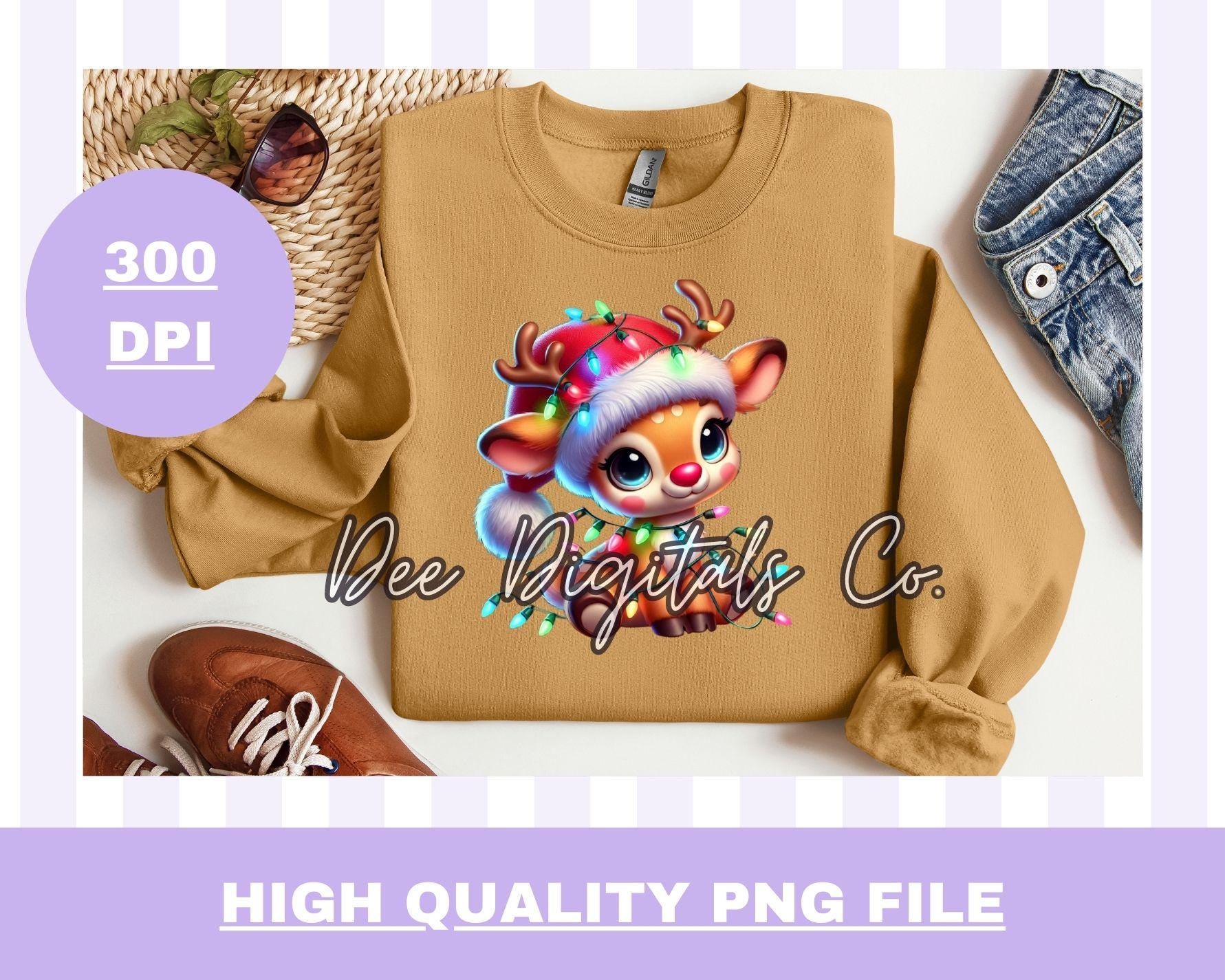 Reindeer Christmas Light Clipart Png, Christmas Reindeer Png ...