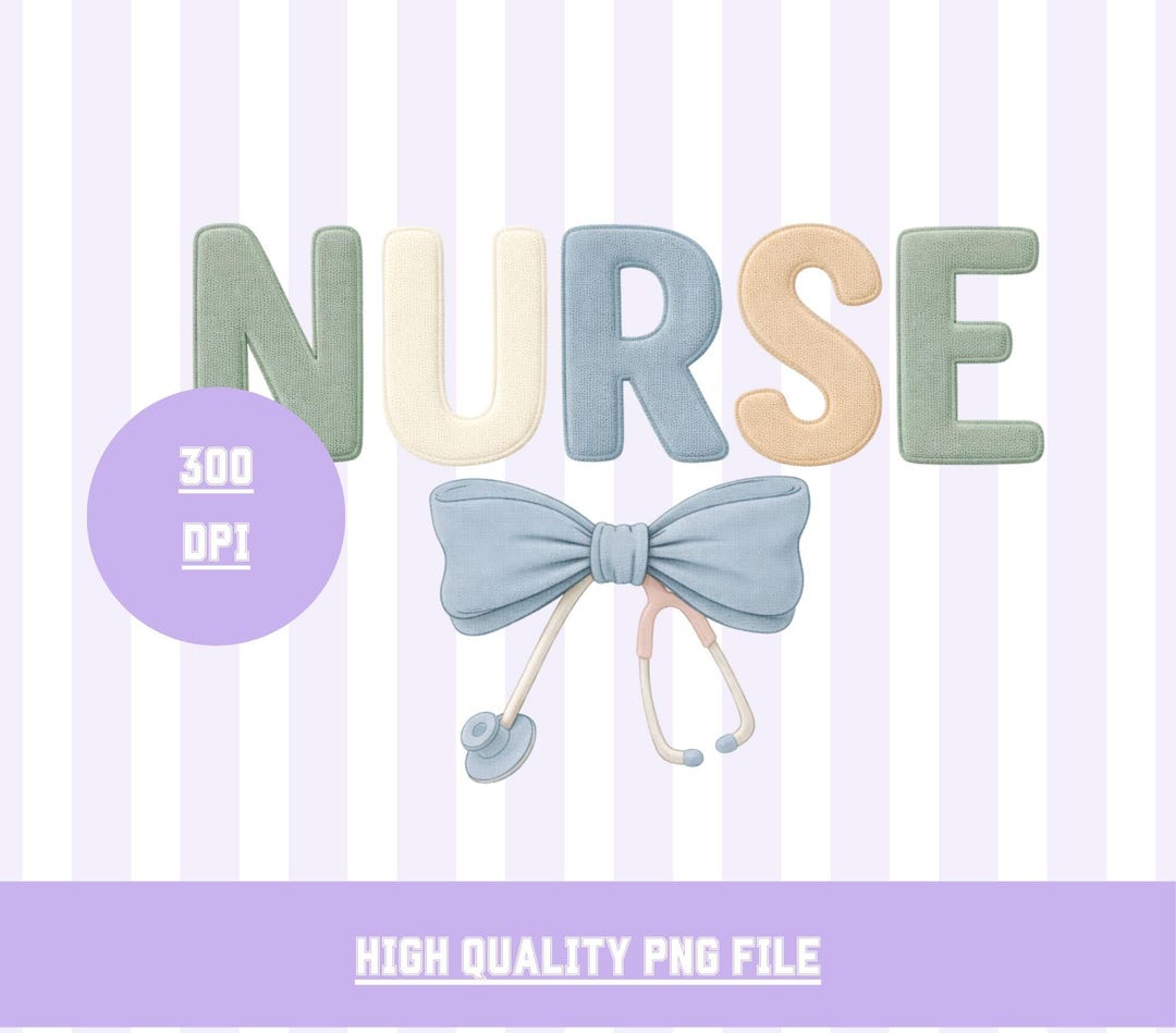 Pastel Nurse PNG Bundle, Bow Stethoscope Design (digital Download) - Etsy