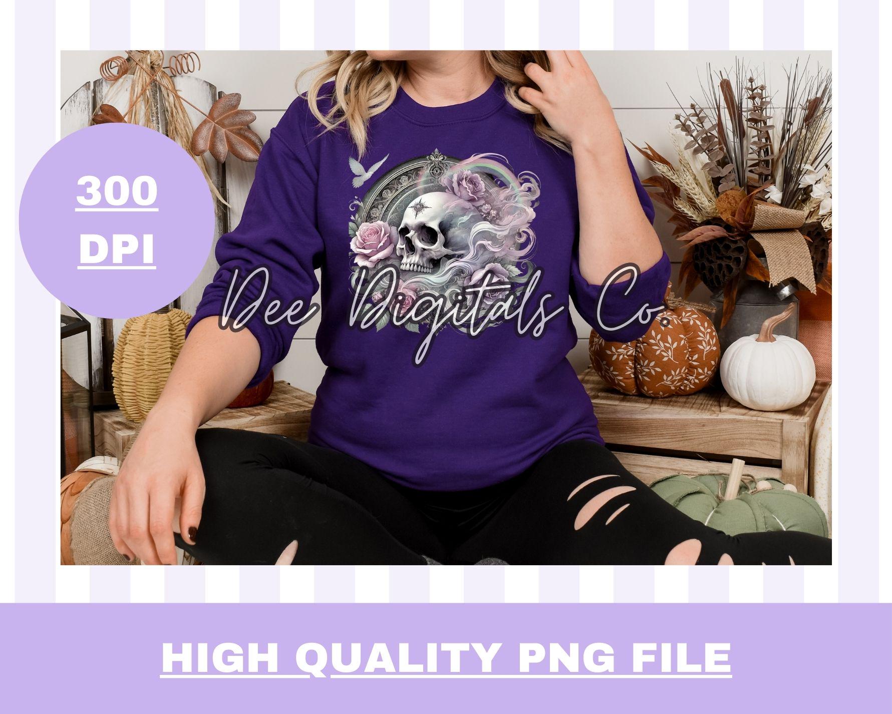 Gothic Style Skull Design Png, Creepy Skull Design, Spooky Digital ...