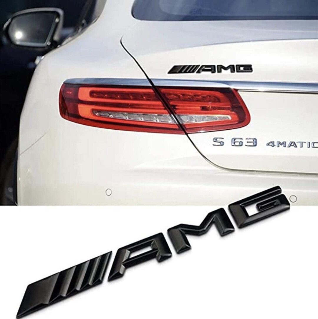 Glossy Black 3D AMG Mercedes Emblem Logo 18.5cm X 1.7cm - Etsy