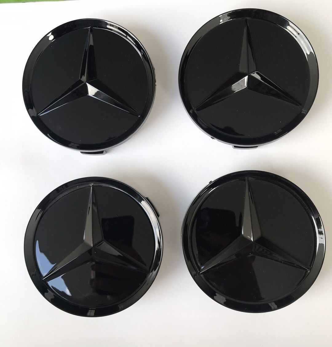Set of 4 Logo 75mm Mercedes Emblem Rim Hub Cover Wheel Center Badge ...