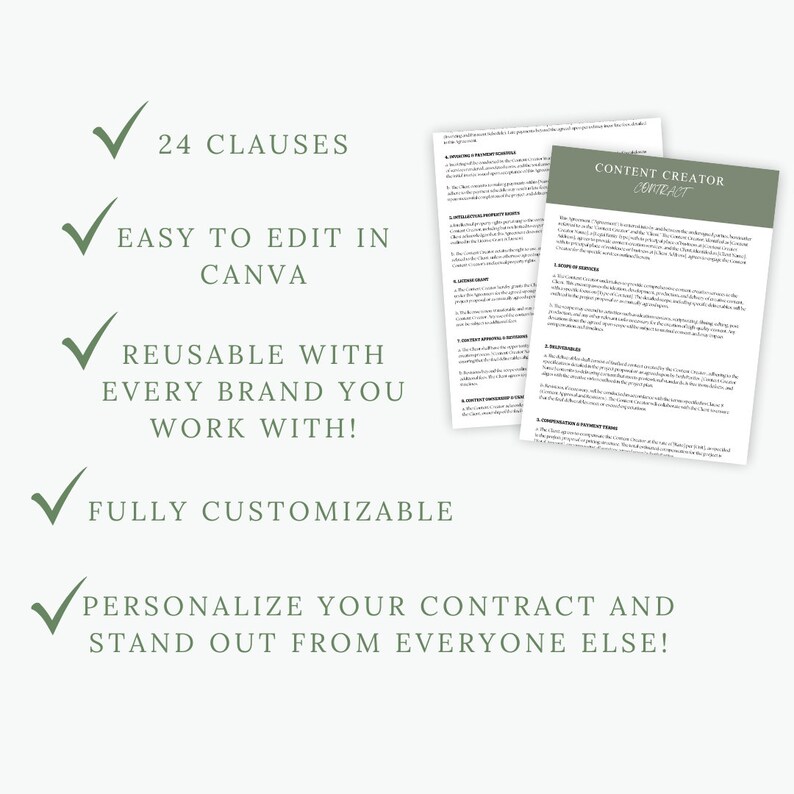 Content Creator Contract Influencer Contract for Content Creators and ...