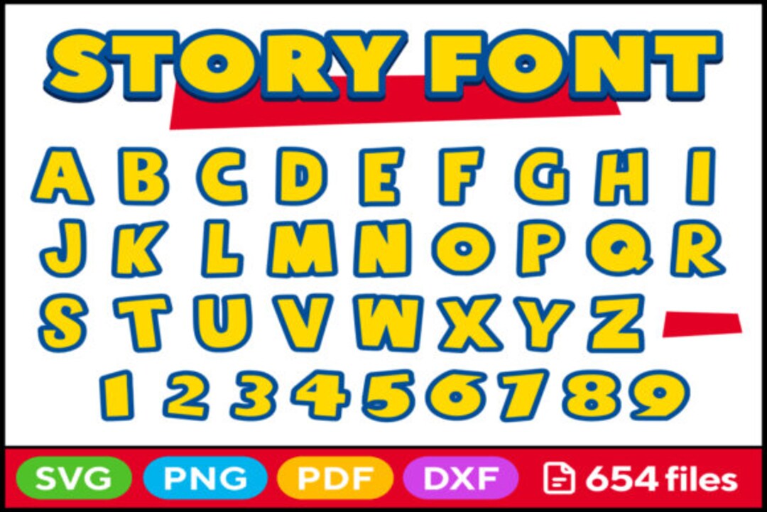 Toy Story FONT SVG, SVG Toy Story, Svg Alphabet Toy Story, Toy Story ...