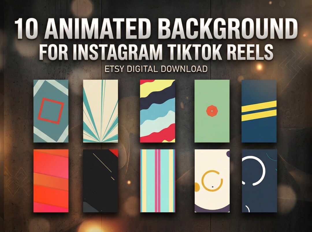 Animated Video Backgrounds | 10 Vertical Social Media Overlays (MP4 ...