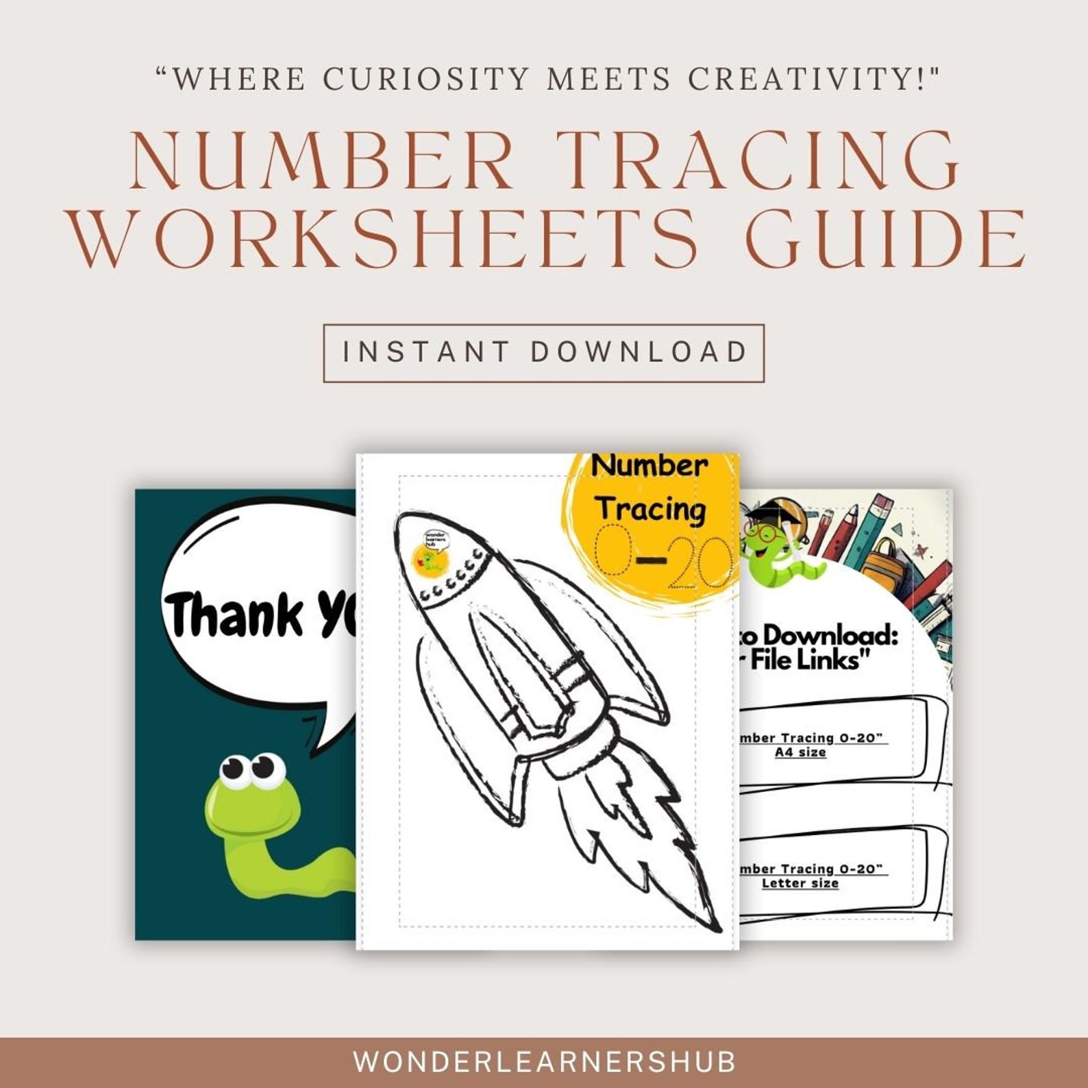 Number Tracing 0-20, Preschool Number Tracing, Digital Workbook ...