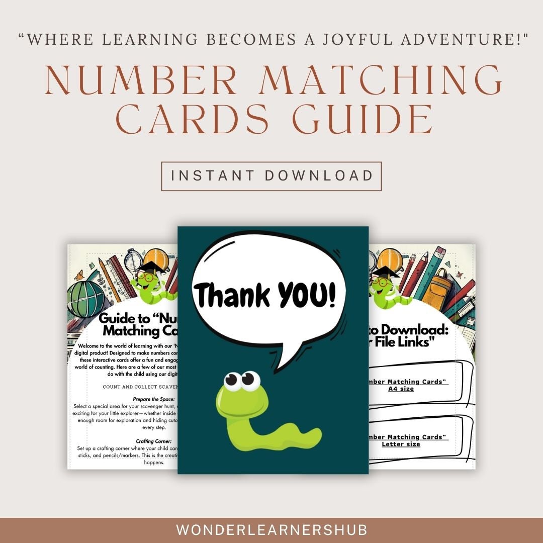 Number Matching Cards, Number Worksheets, Preschool Worksheets ...