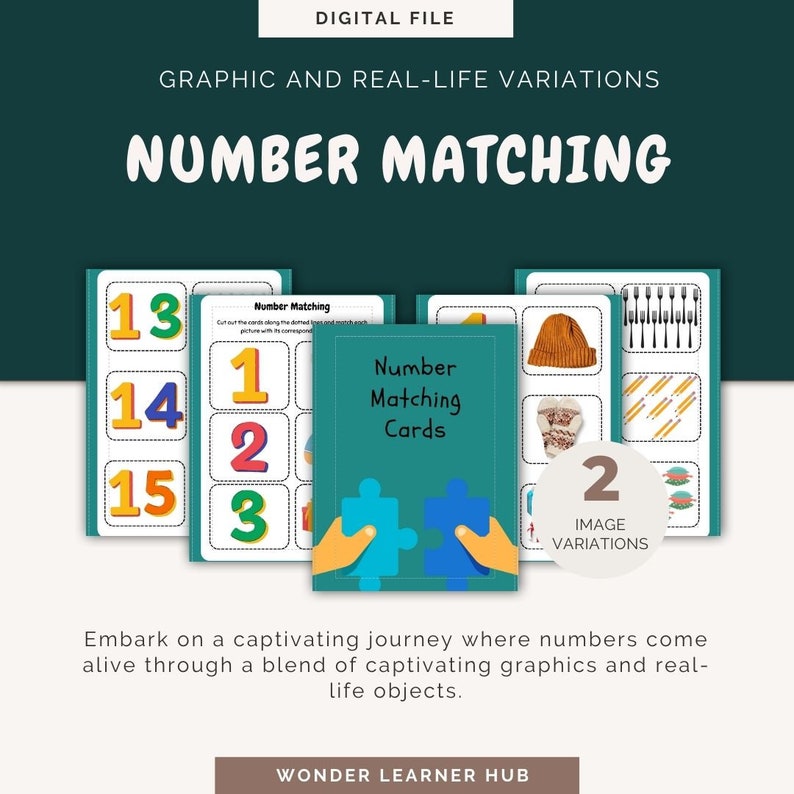 Number Matching Cards, Number Worksheets, Preschool Worksheets ...