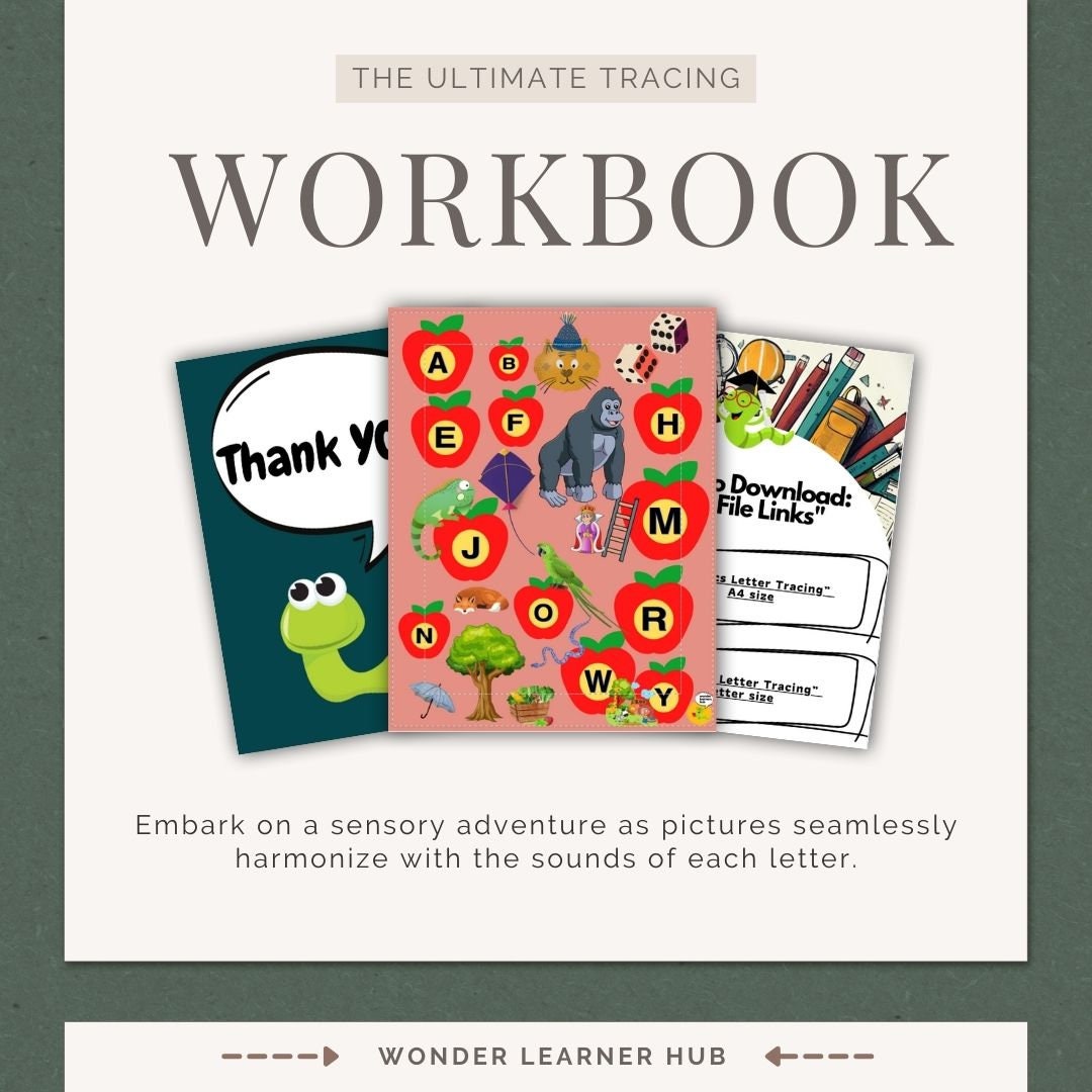 Phonics Letter Tracing Workbook, Phonics Worksheets, Capital & Lower ...