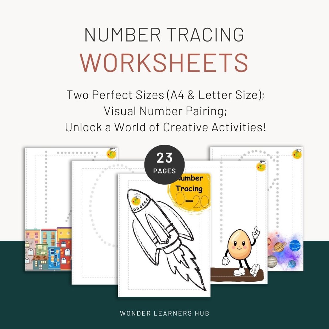 Number Tracing 0-20, Preschool Number Tracing, Digital Workbook ...