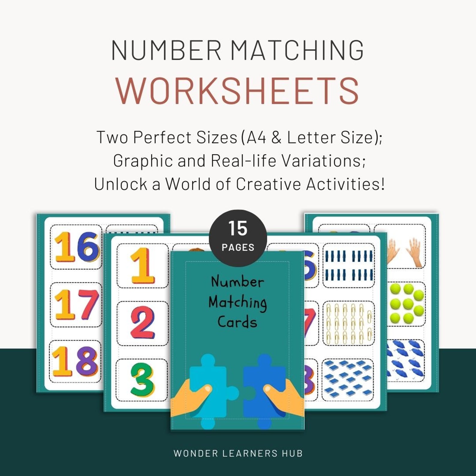 Number Matching Cards, Number Worksheets, Preschool Worksheets ...