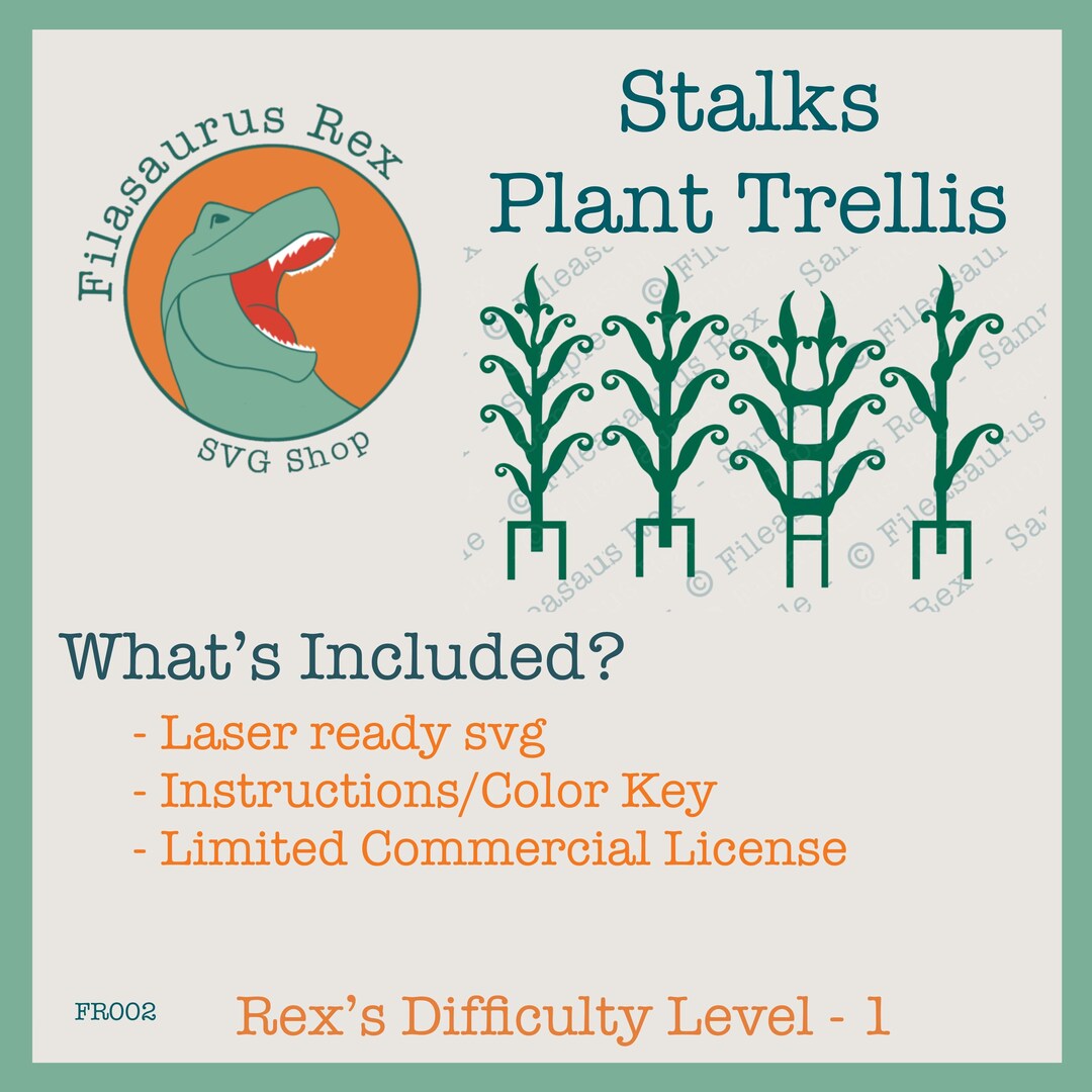 Stalks Plant Trellis Set SVG File for Laser Cutting - Etsy
