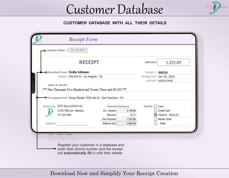 Customizable Receipt Spreadsheet Receipt With Automatic Generation of Amount in Words Editable ...