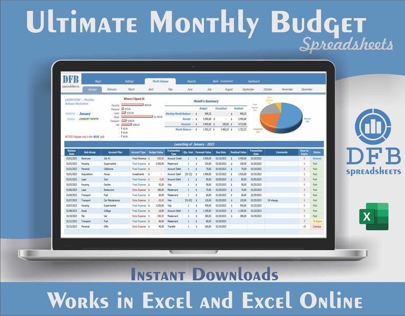 Ultimate Personal Finance Spreadsheet, Manage Your Money Like a Pro ...