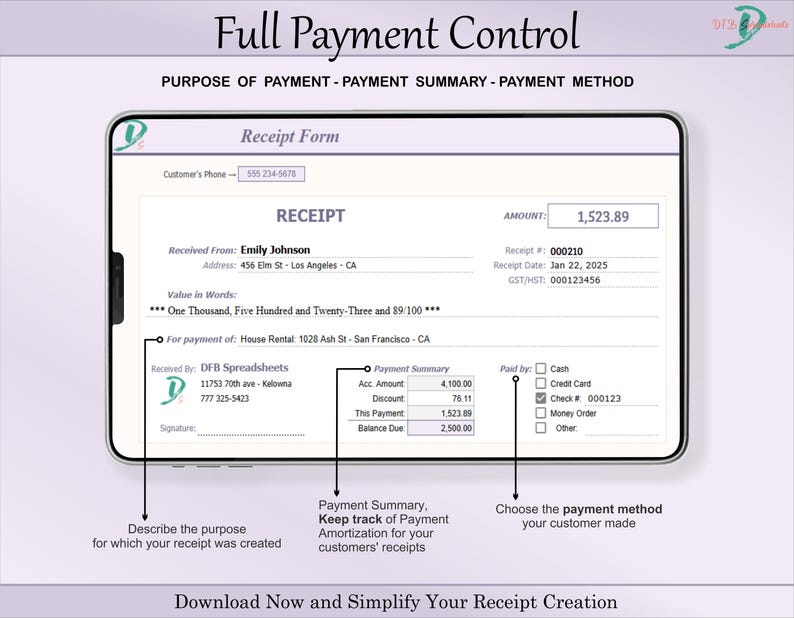 Professional Receipt Form Template: Google Sheets With Autofill ...