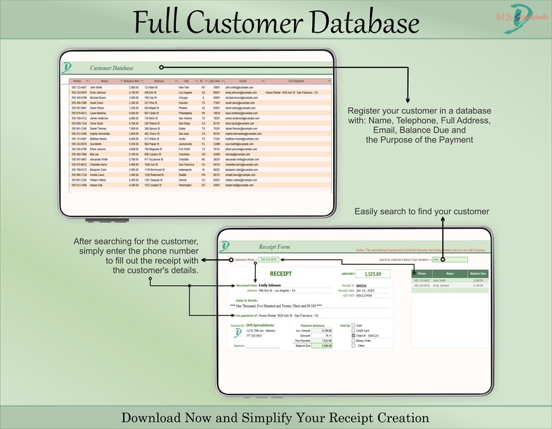 Professional Receipt Form Template Google Sheets Automatic Value in ...