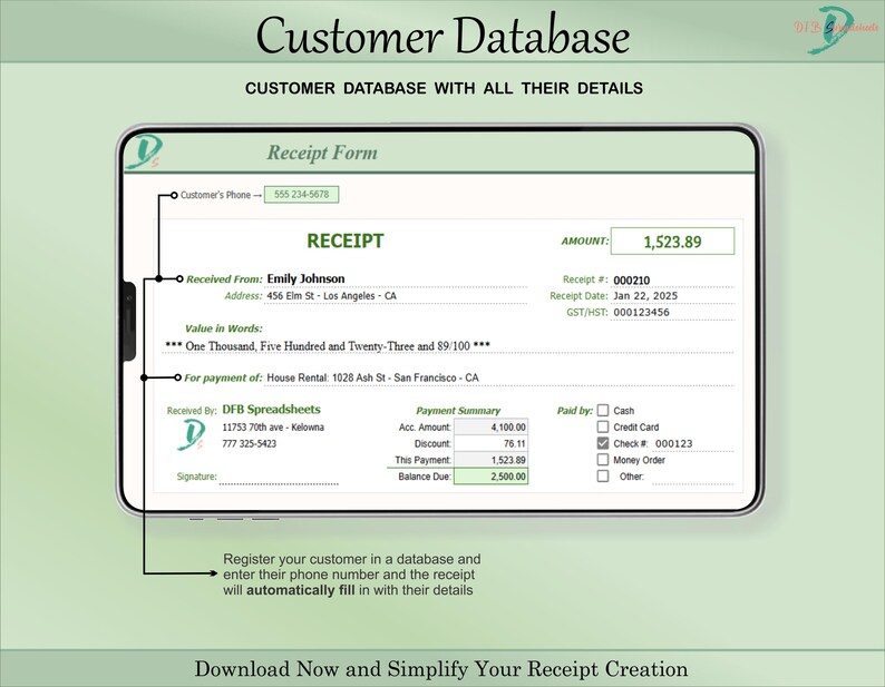 Professional Receipt Form Template Google Sheets Automatic Value in ...