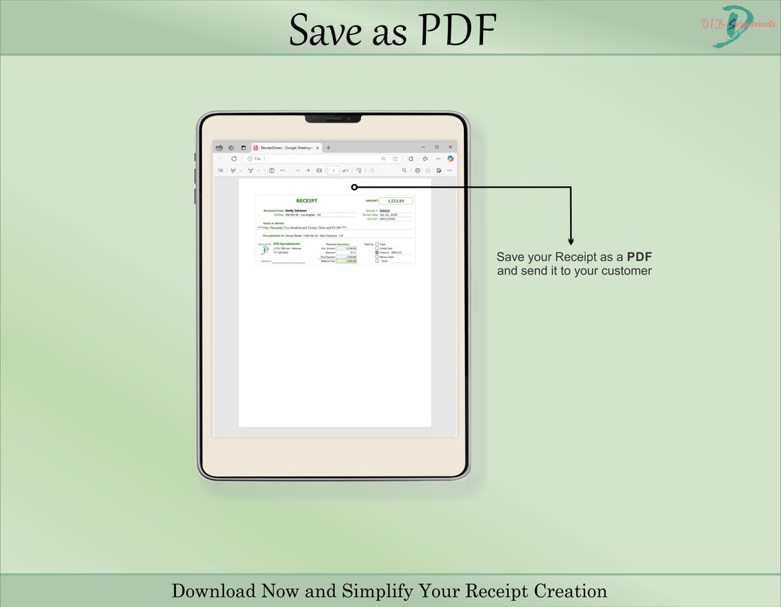 Professional Receipt Form Template Google Sheets Automatic Value in ...