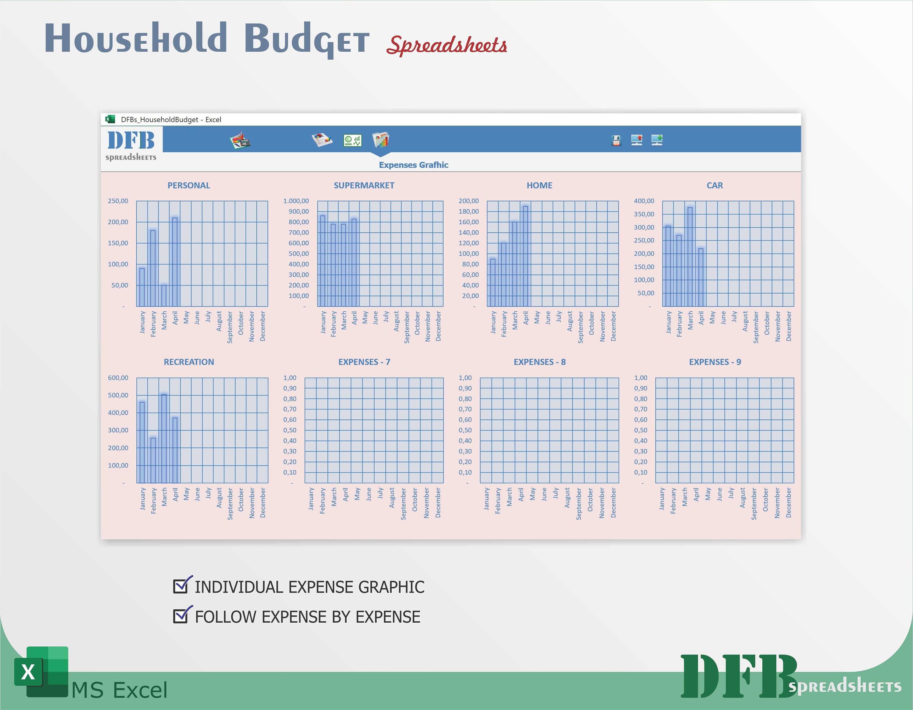 Household Budget Excel Spreadsheet Template Budget Spreadsheet Excel ...