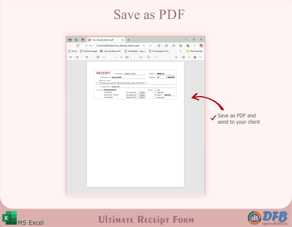 Customizable Receipt Spreadsheet Receipt With Automatic Generation of ...