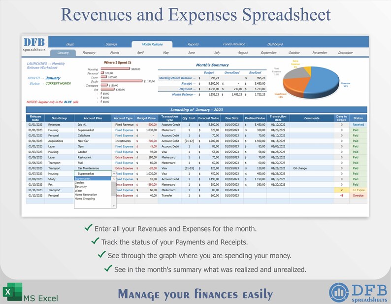 Ultimate Personal Finance Spreadsheet, Manage Your Money Like a Pro ...