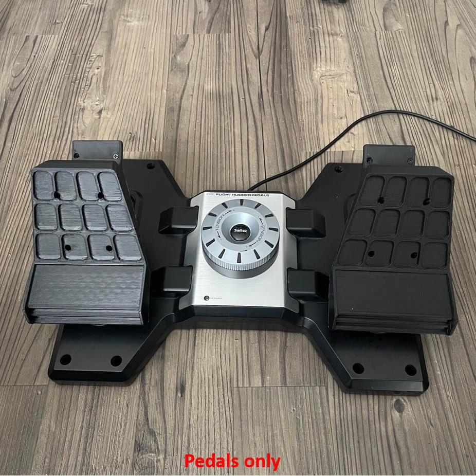 Cessna-style Pedals for Logitech Saitek G Pro Flight Rudder (STL File ...