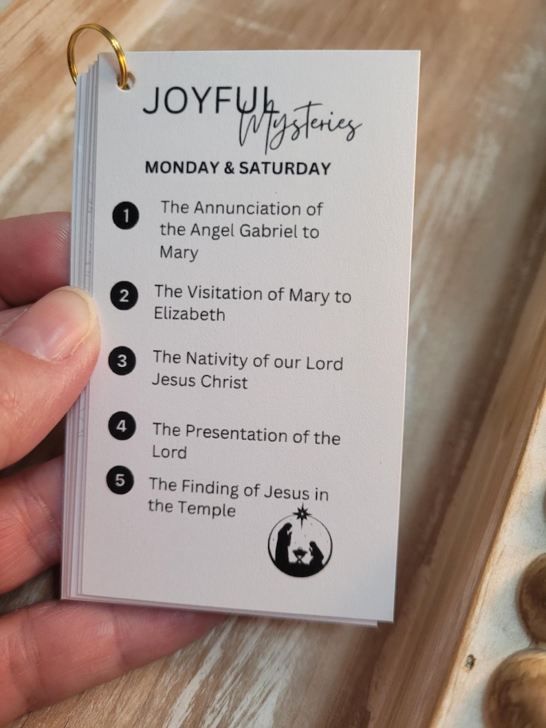 Pray the Rosary Card Set | Prayer Booklet | Key Chain | Travel ...