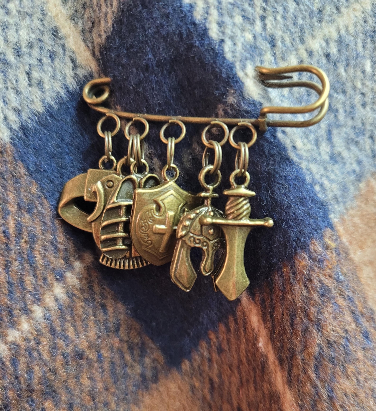 Armor of God Lapel Pin: Antique Gold Christian Gift - Etsy