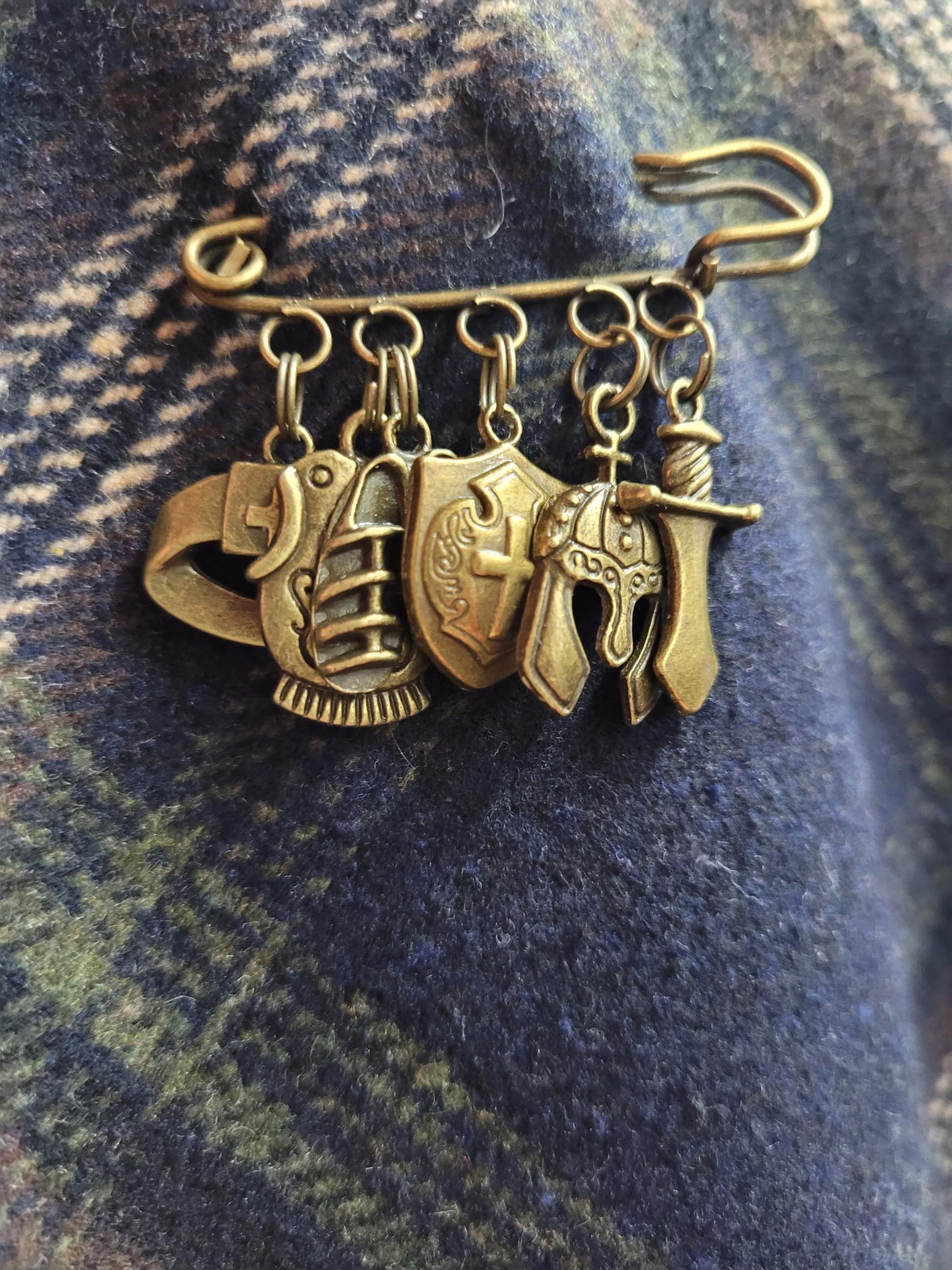 Armor of God Lapel Pin: Antique Gold Christian Gift - Etsy