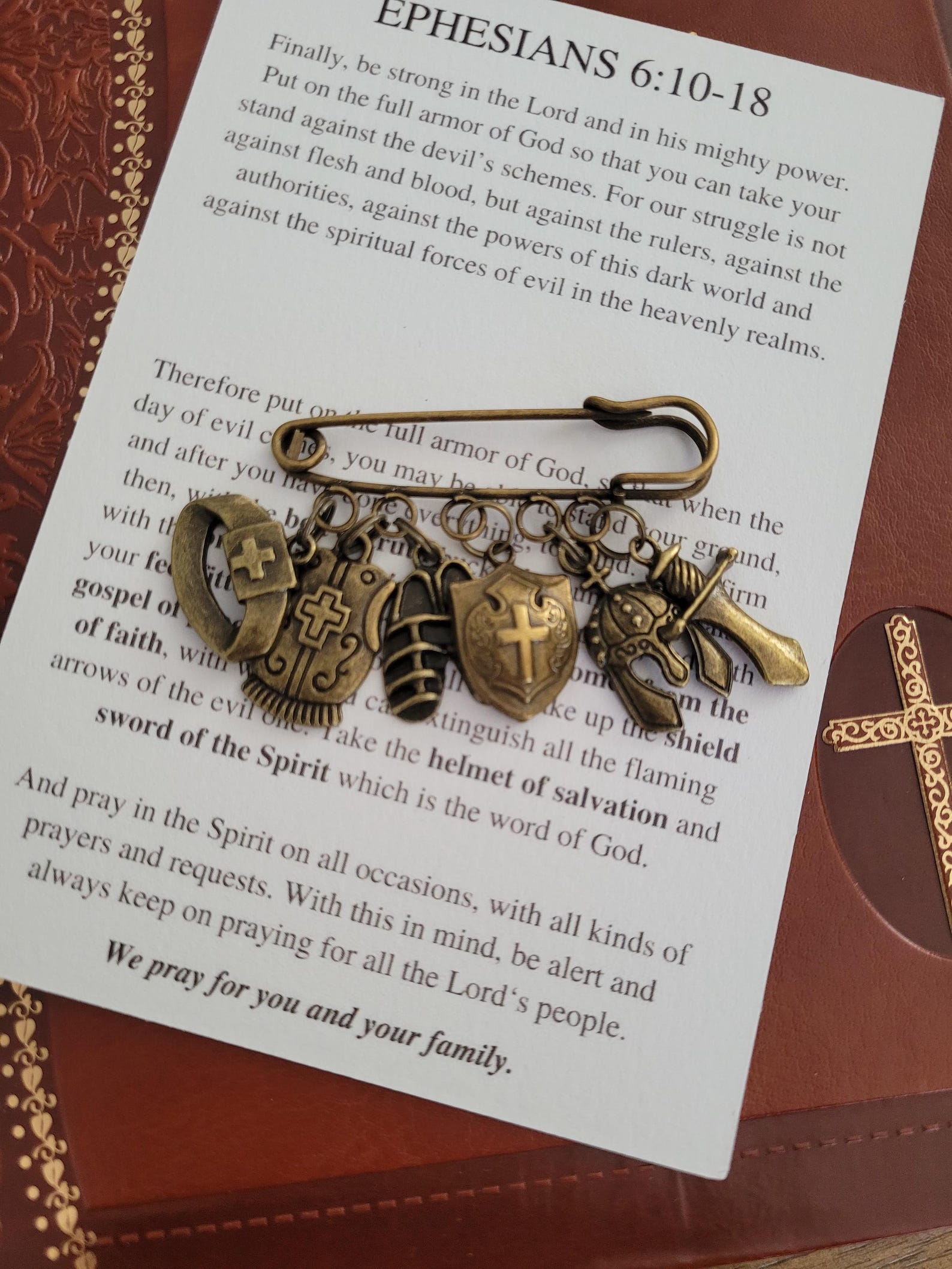 Armor of God Lapel Pin: Antique Gold Christian Gift - Etsy