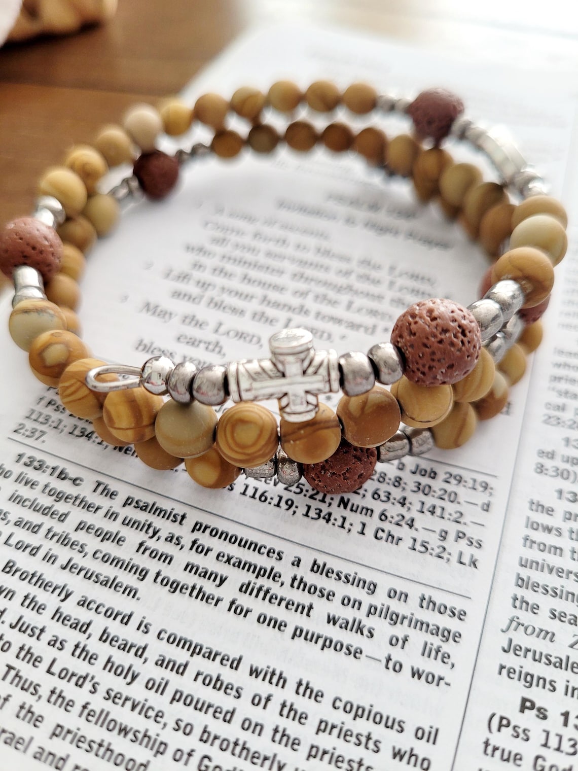 Bernhardiner | Männer Rosenkranz | Christian Papa | Lava Perle ...