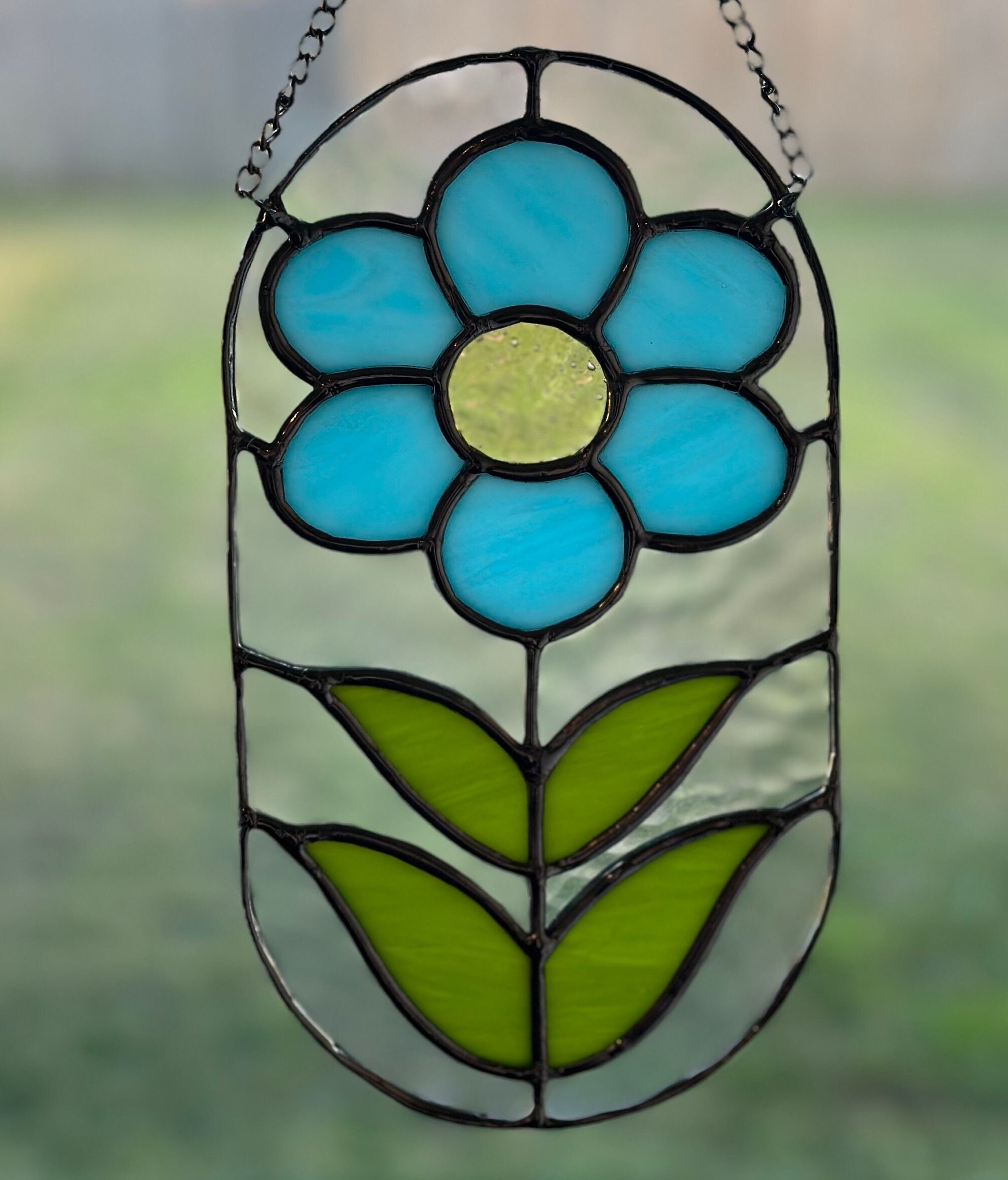 Stained Glass Spring Flower Suncatcher - Etsy