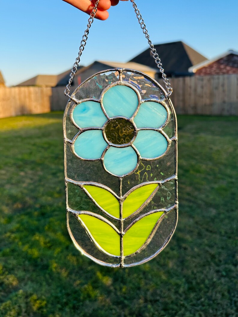 Stained Glass Spring Flower Suncatcher - Etsy