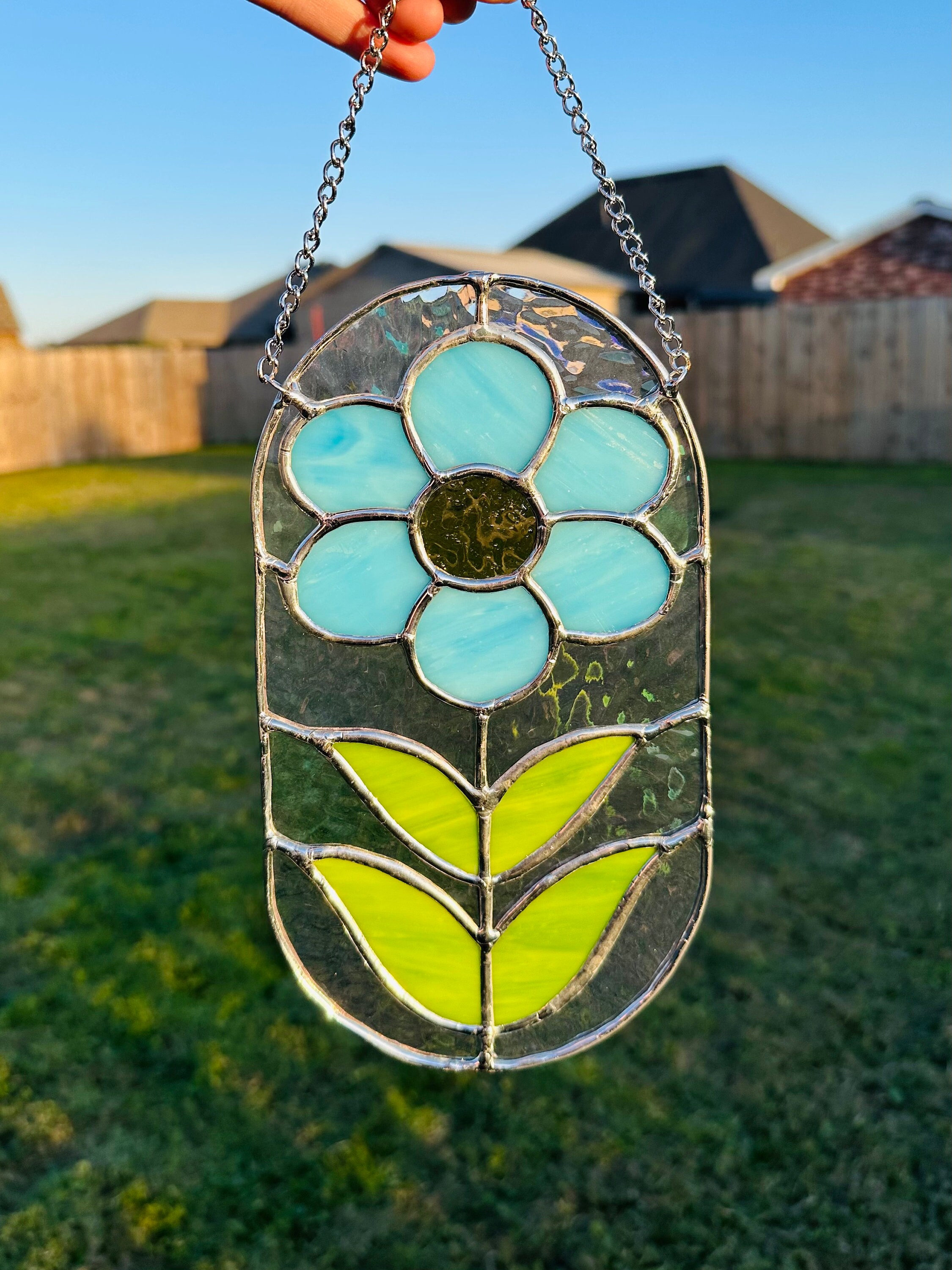 Stained Glass Spring Flower Suncatcher - Etsy