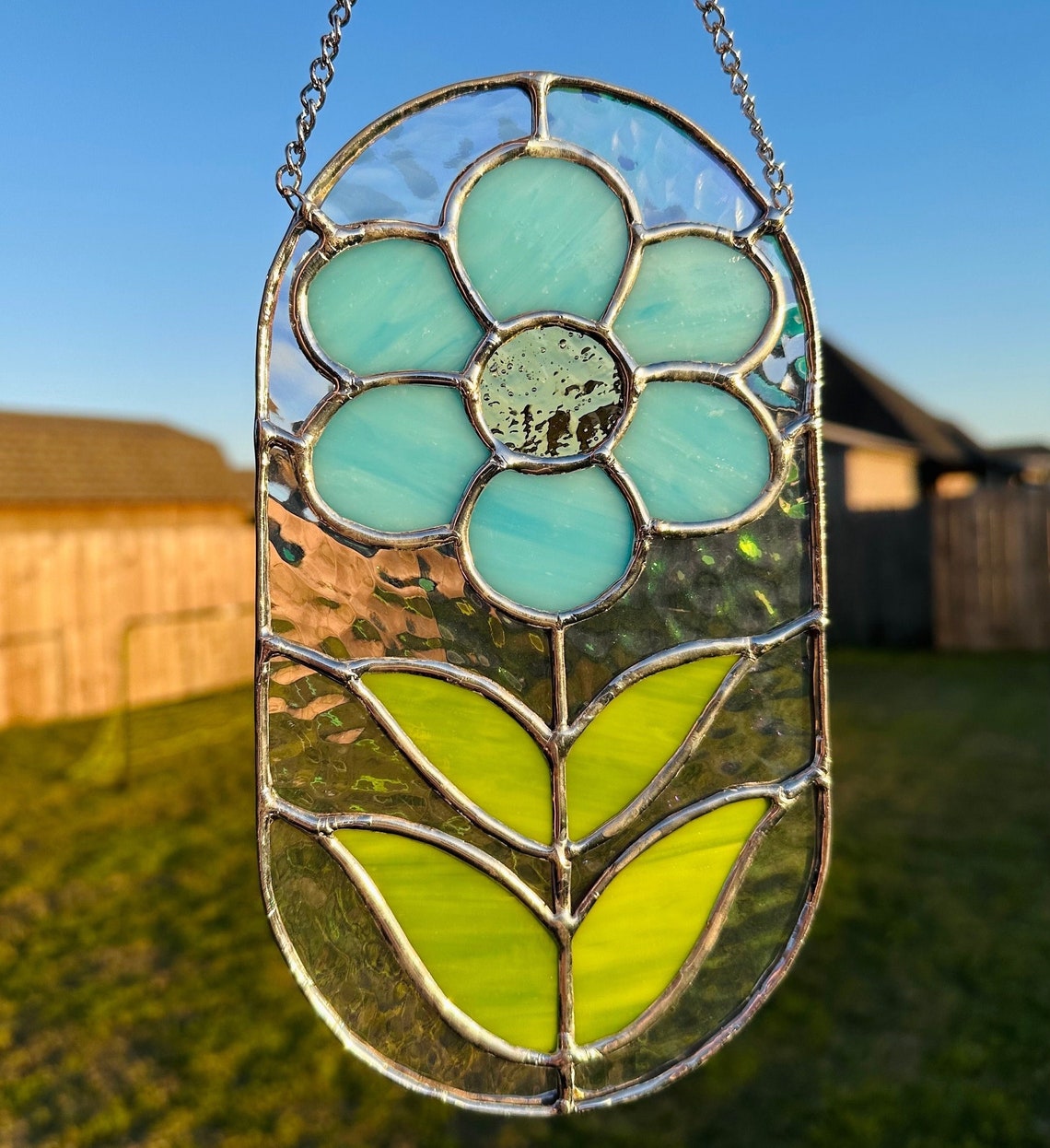 Stained Glass Spring Flower Suncatcher - Etsy