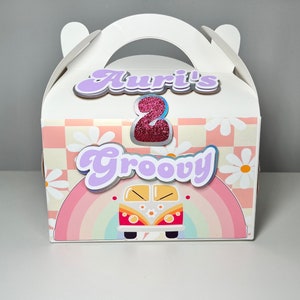 Two Groovy Party Favor Boxes | Groovy Birthday Decorations | Groovy ...