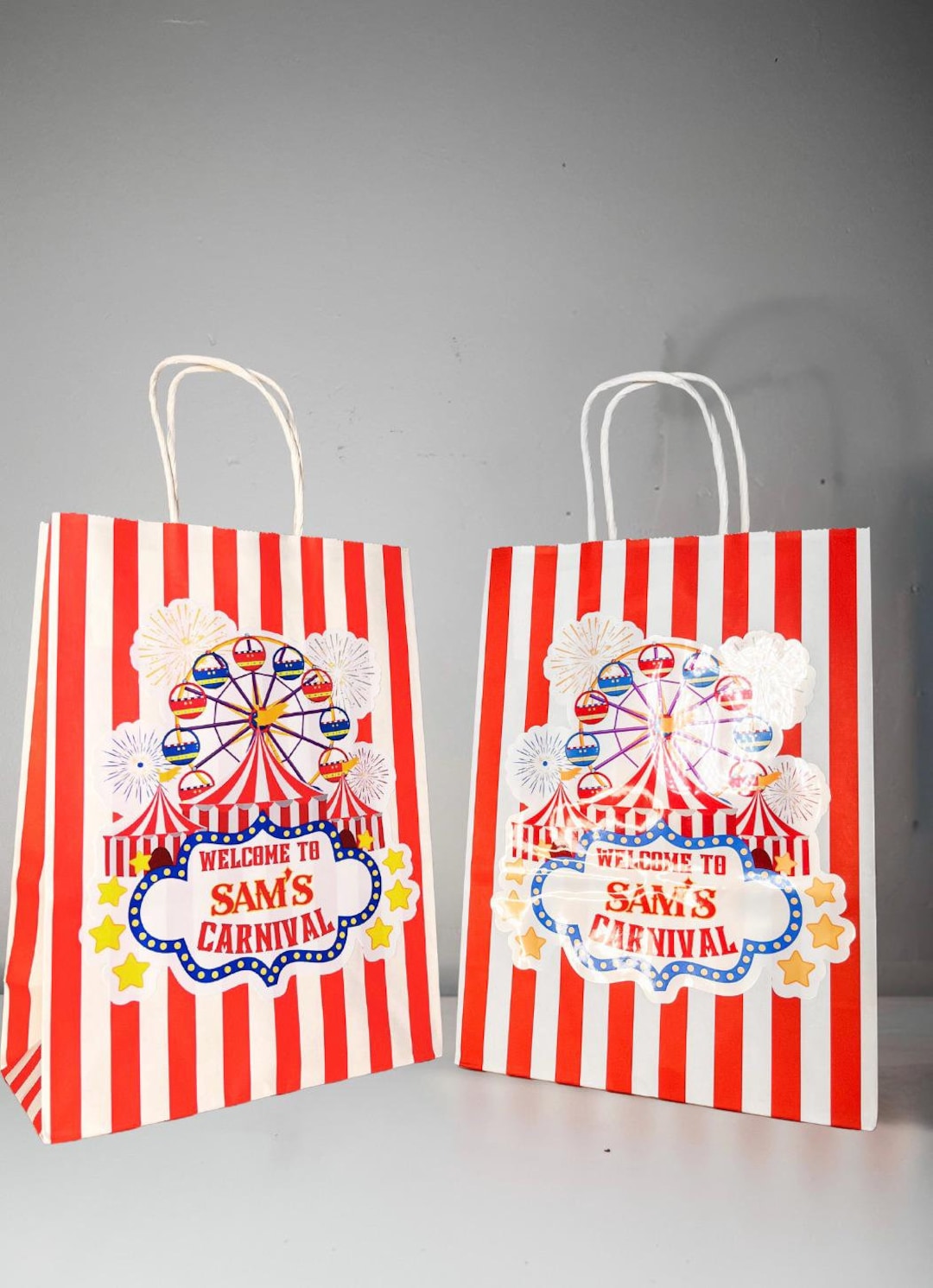 Red Carnival Favor Bags | Carnival Gift Bags | Carnival Treat Bags ...