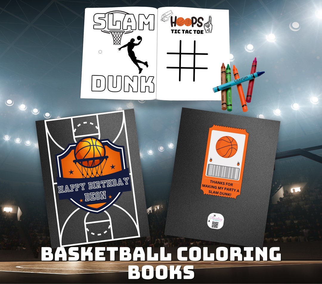 Kids Basketball Coloring Books With Crayons Kids Activity Books ...