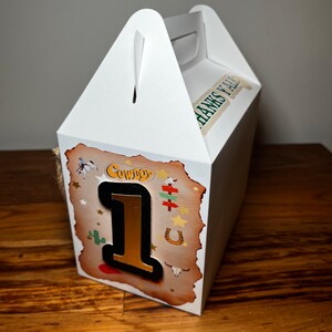 Personalized Cowboy First Rodeo Party Favor Boxes Western Birthday 1st ...