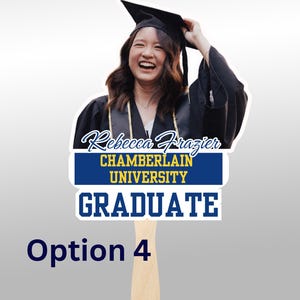 Custom Graduation Photo Fan| Personalized Graduation Fan| Grad Paddle ...