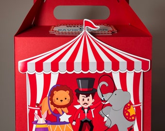 Circus Favor Box Printable Circus Birthday Party Favor Box - Etsy