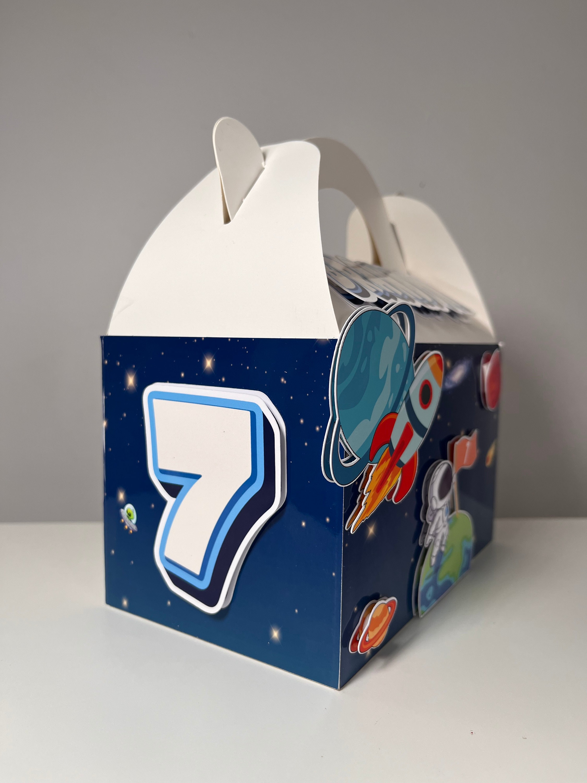 Boy Astronaut Party Favor Boxes |space Birthday Treat Boxes |rocket ...