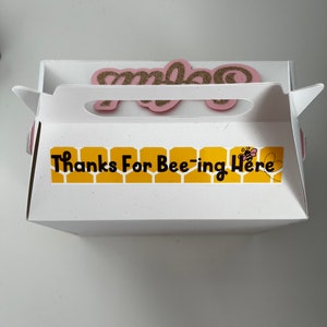 Personalized First Bee Day Favor Boxes Happy to Bee One Decor Bee ...