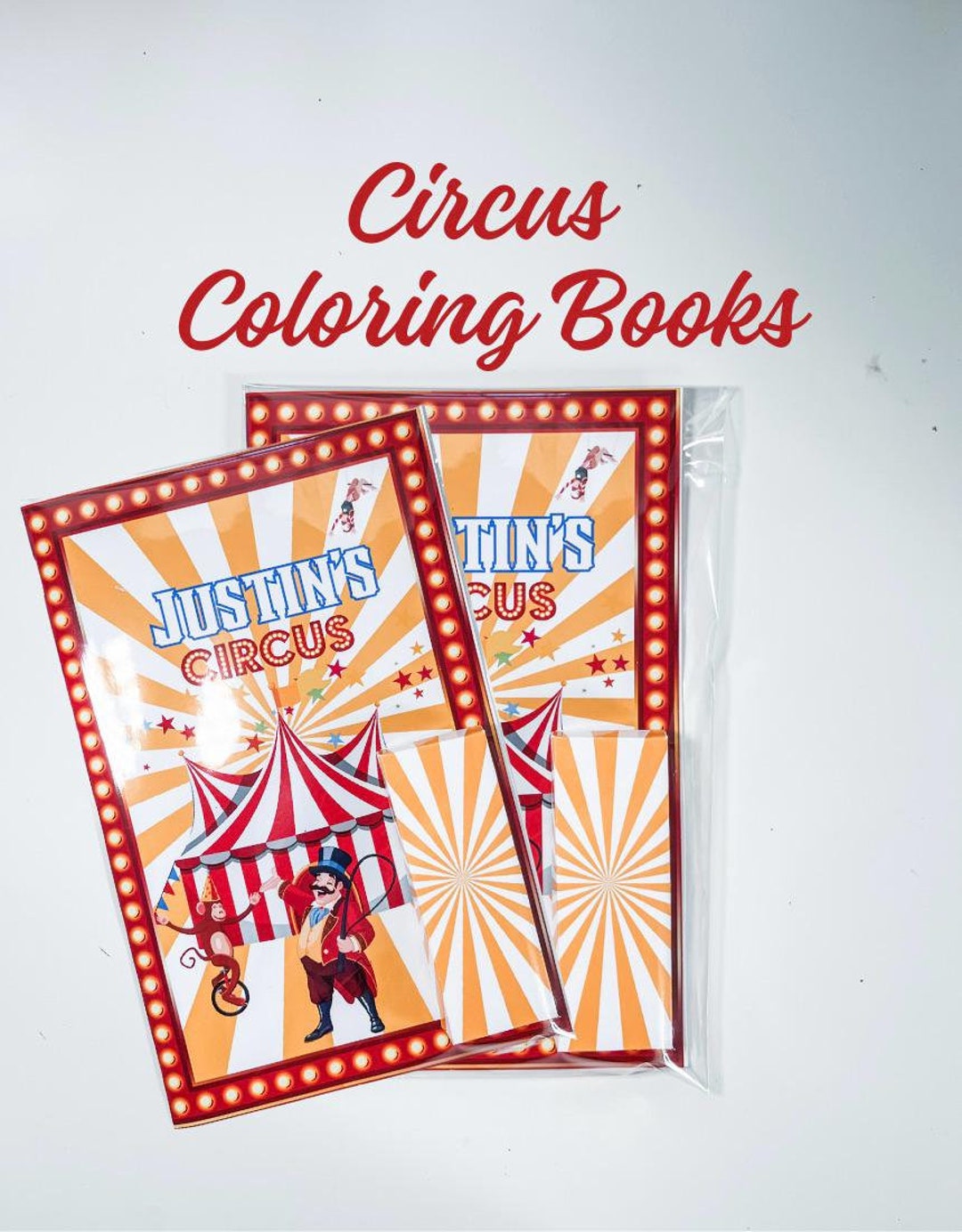 Personalized Circus Birthday Coloring Books With Crayons | Circus ...