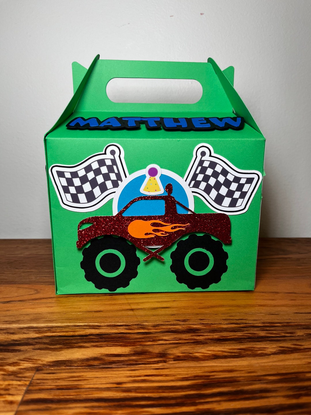 Personalized Monster Truck Party Favor Boxes Monster Truck Birthday ...